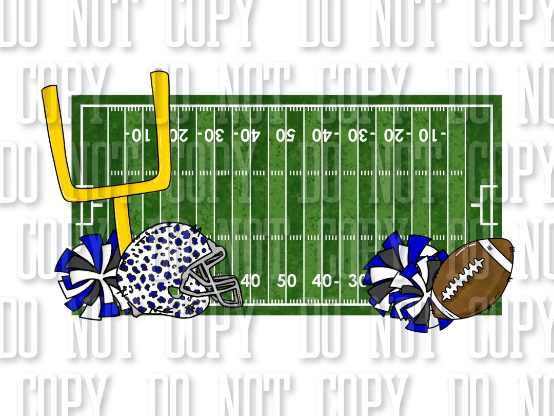 Blue White Black School Spirit PNG Football Season Sublimation PNG ...