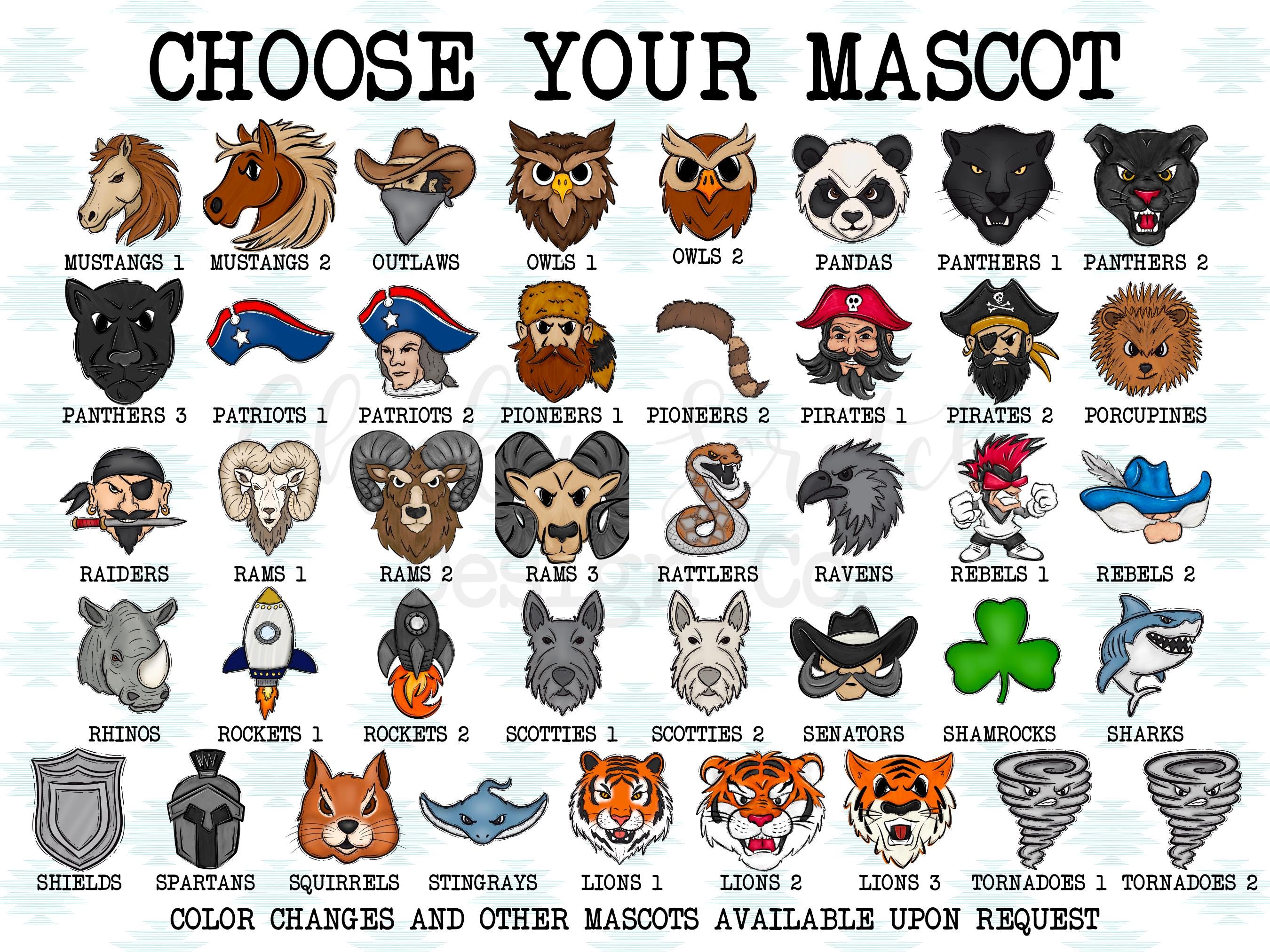 Custom Football Team School Spirit Mascot Sublimation DTF PNG Digital ...