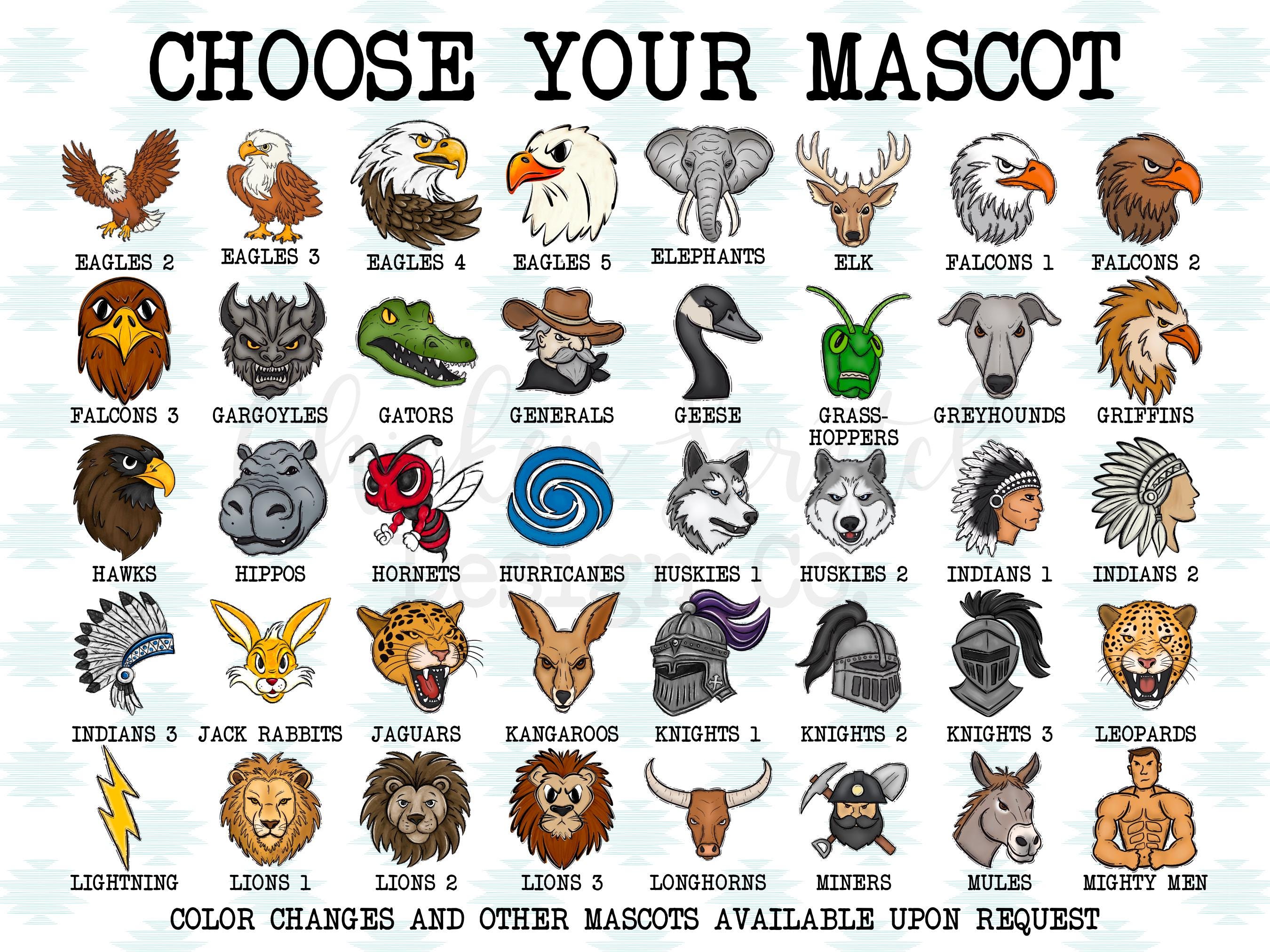 Custom Football Team School Spirit Mascot Sublimation DTF PNG Digital ...