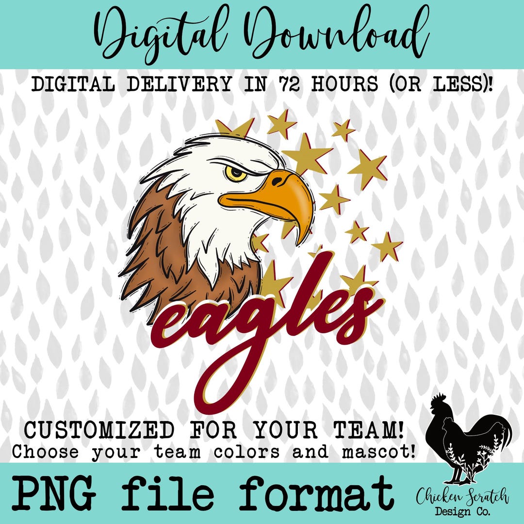 Custom School Spirit Mascot Sublimation DTF PNG Digital Download Design ...