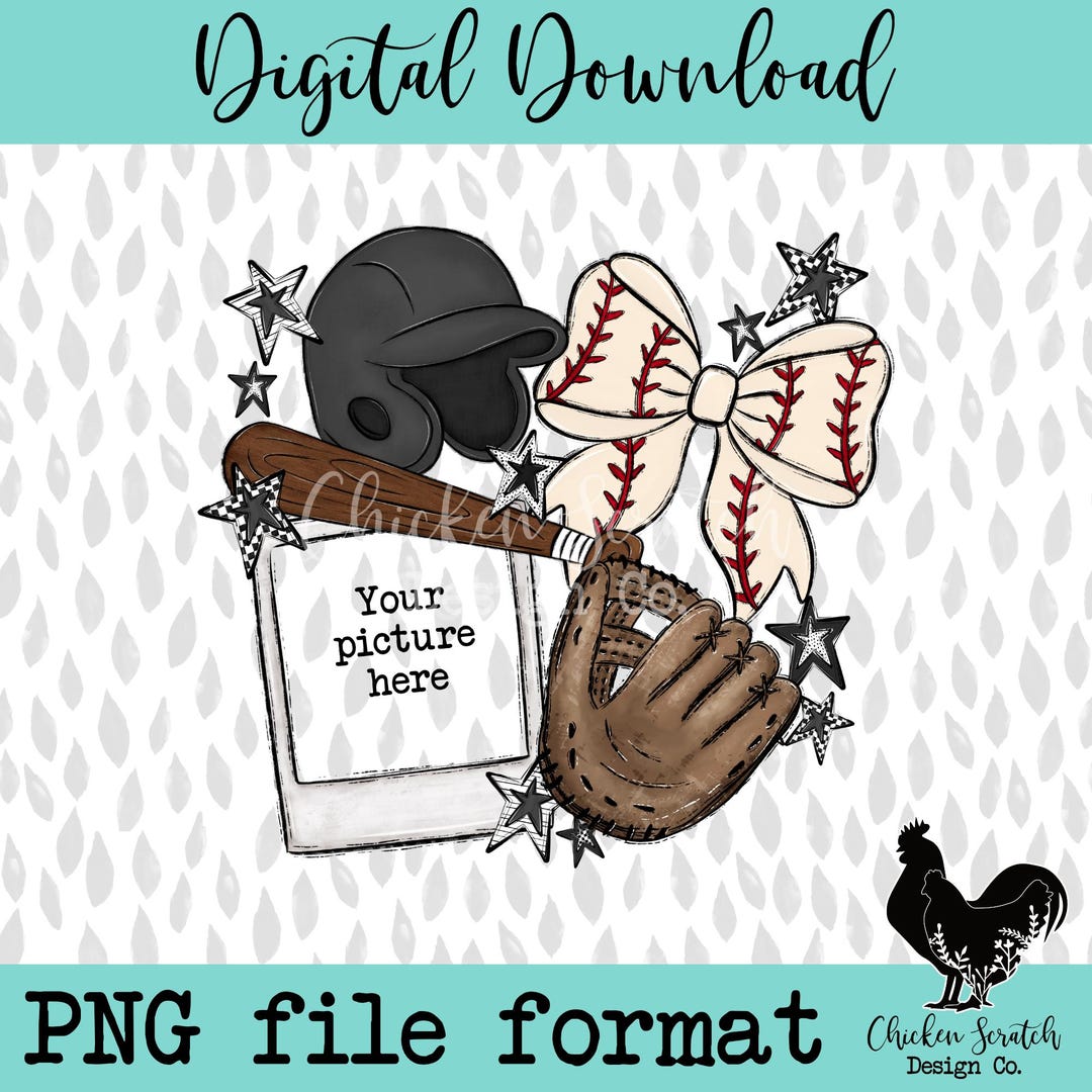 Baseball Picture Frame Polaroid Sublimation PNG Baseball Mama Check ...
