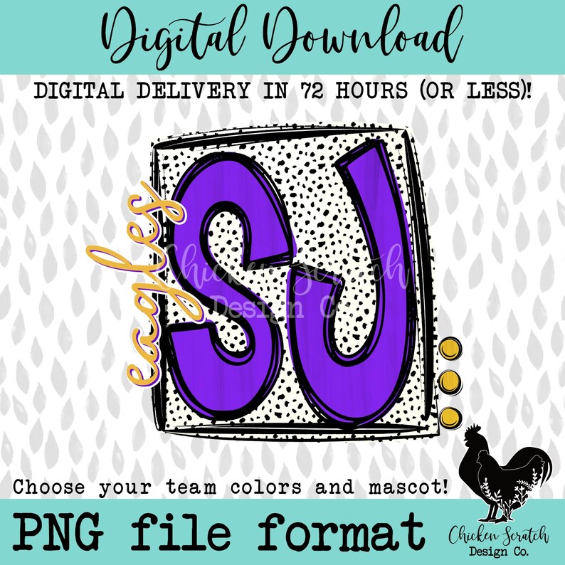 Custom School Spirit Sublimation DTF PNG Dalmatian Black and White Dot ...