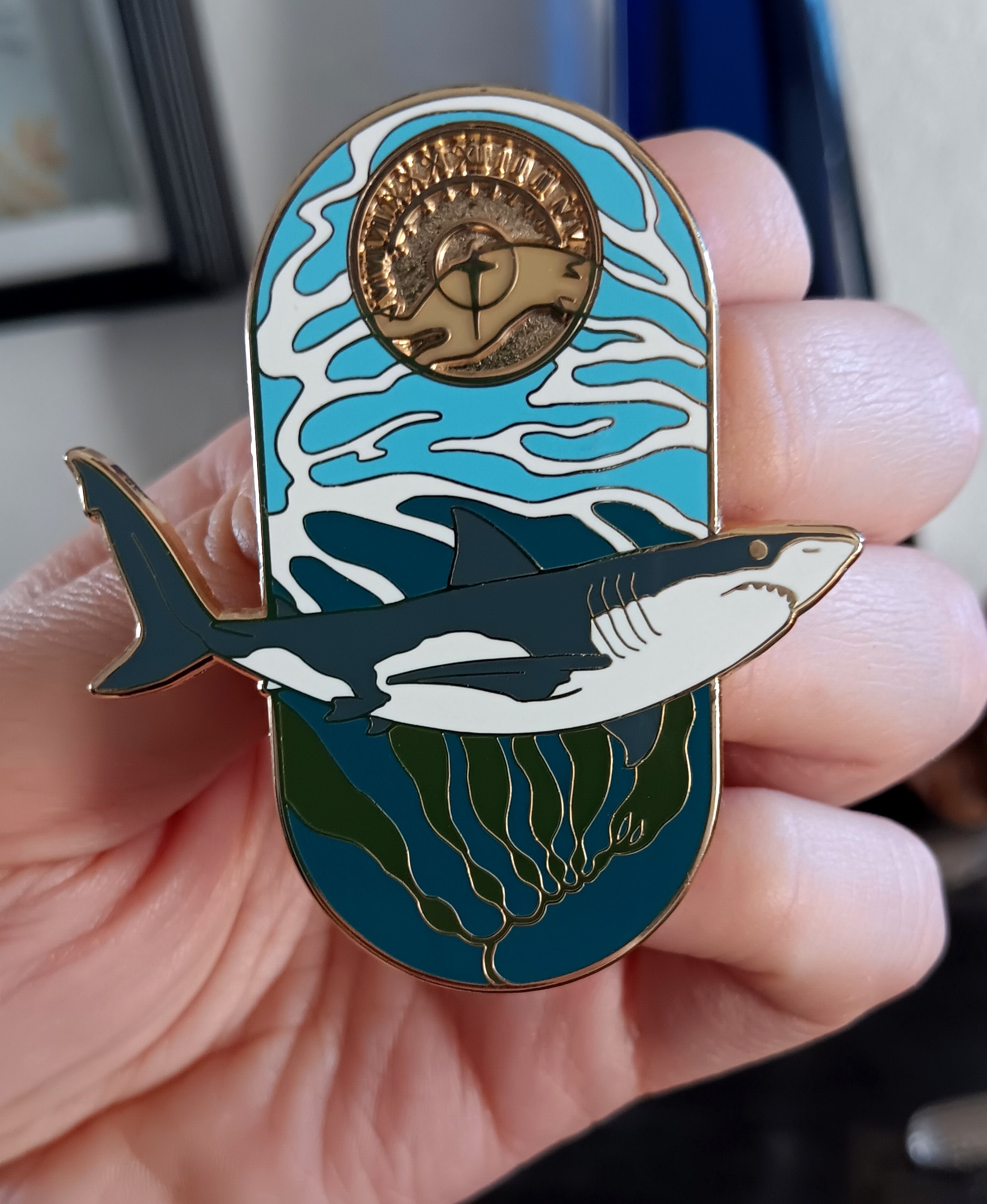 Timeless Great White Shark Ocean Fish Shark Lapel Pin Gift Metal Scuba ...