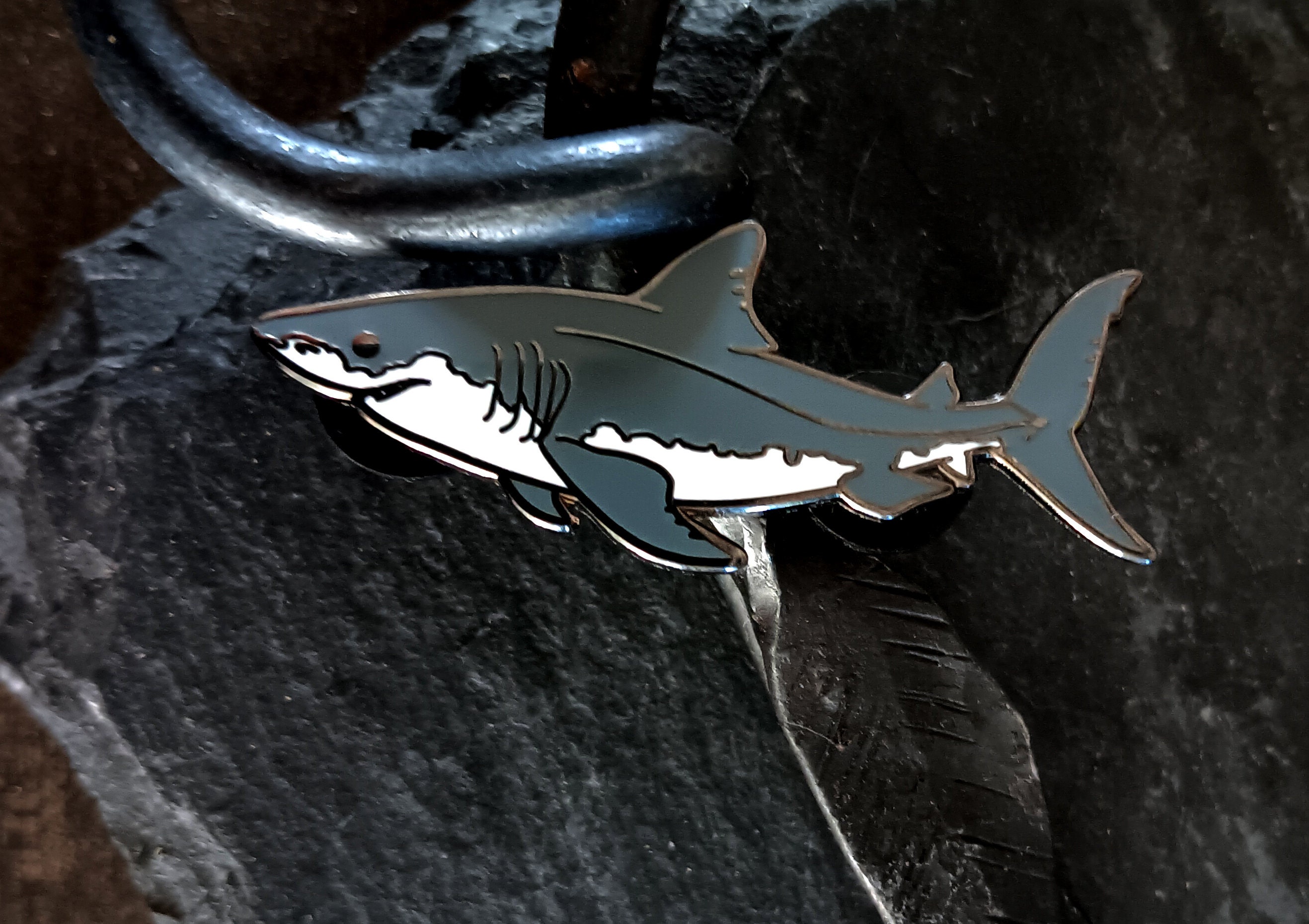 Great White Shark Lapel Pin Gift Sharks Fish Snorkel Marine Life - Etsy