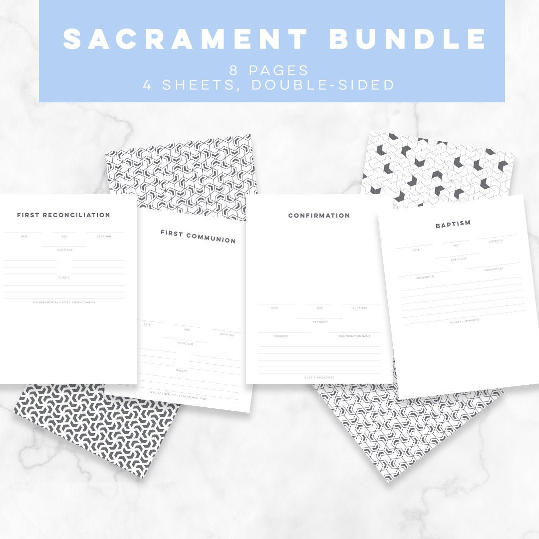SACRAMENT BUNDLE, Baby's Baptism, First Communion, First Reconciliation ...