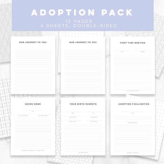 ADOPTION JOURNAL Pages Modern Baby Book Adoption Journal - Etsy