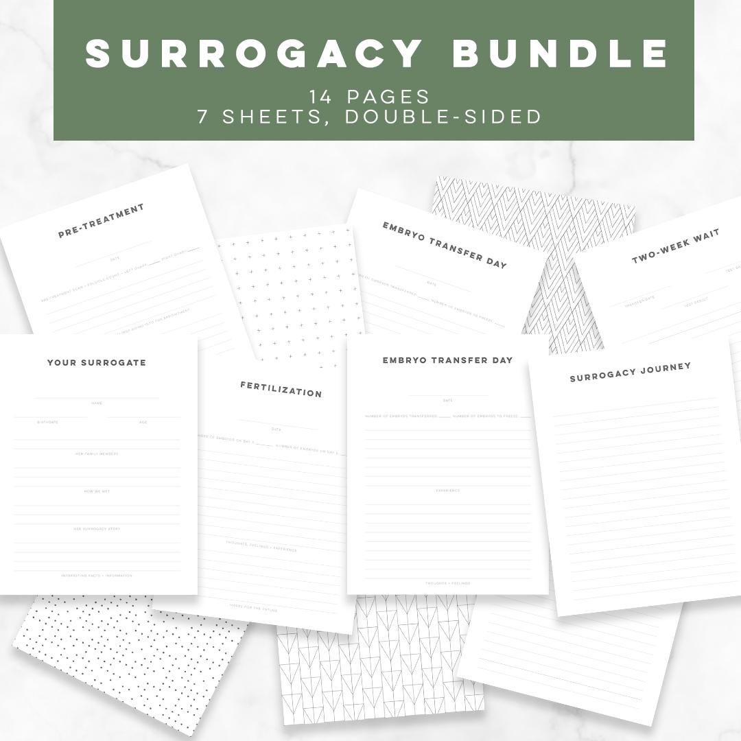 Surrogacy Journey Journal: Pregnancy Memory and Modern Baby Book - Etsy