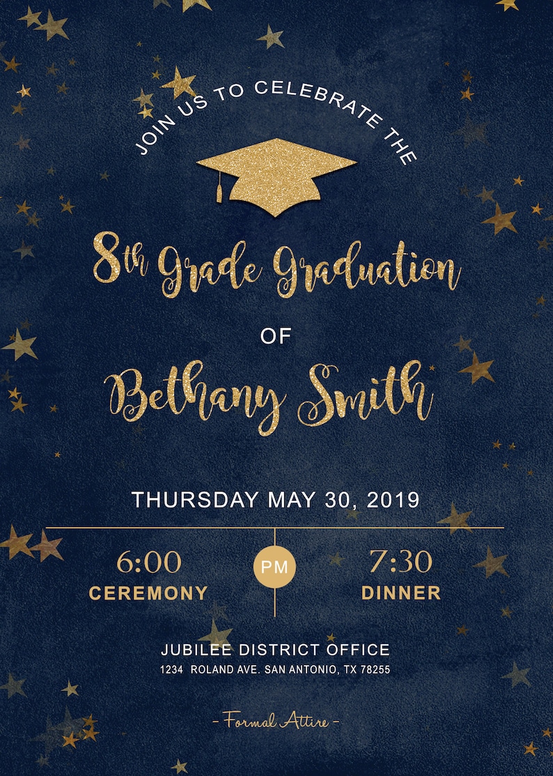 8th Graduation Invitation - Etsy