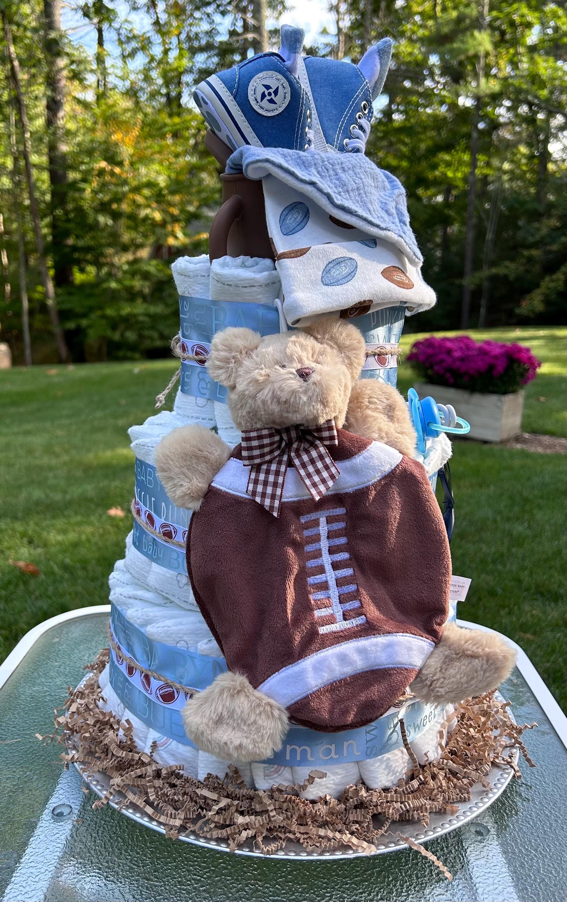 Football Diaper Cake - Etsy