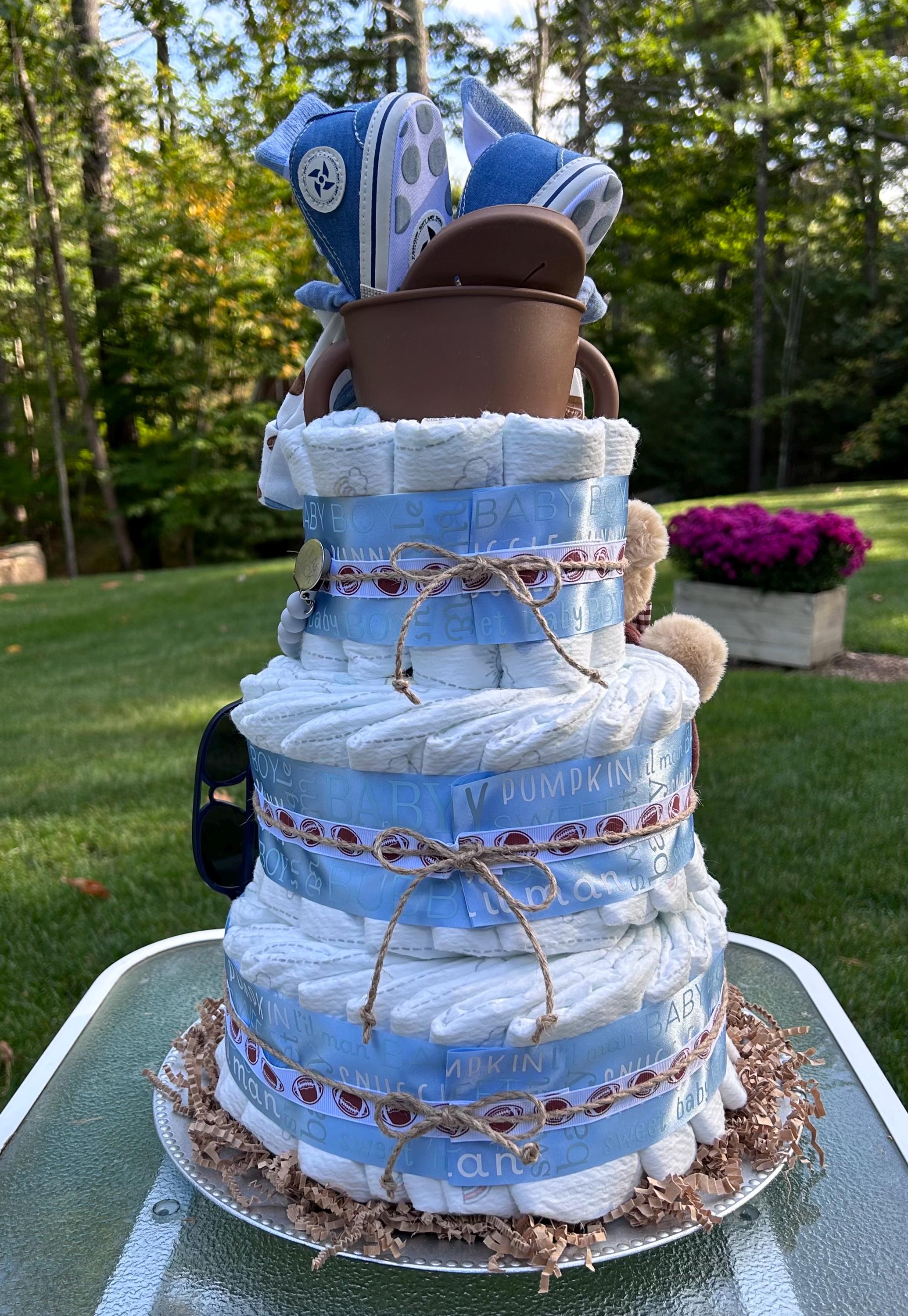 Football Diaper Cake - Etsy