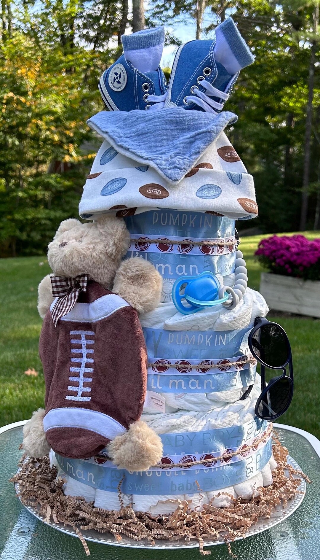 Football Diaper Cake - Etsy