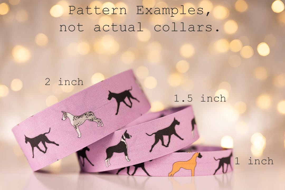 Pink Great Dane Collar – Parade Pattern Dog Collar - Etsy