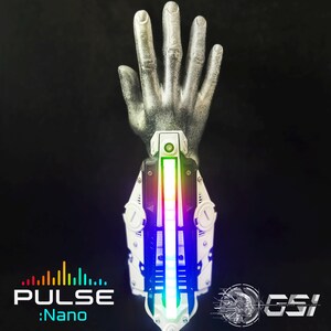 PULSE//V3:NANO Sound Reactive LED Cyberpunk Gauntlets (bracer Variant ...