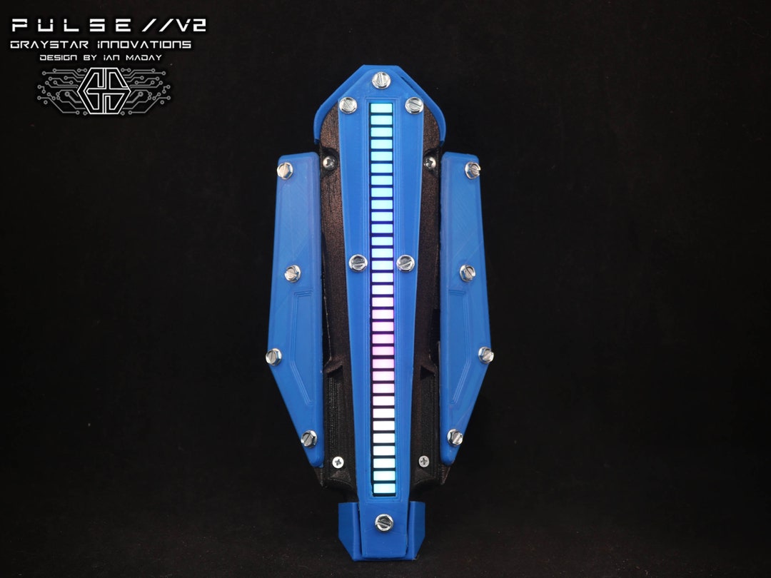 PULSE//V2:NANO Sound Reactive LED Cyberpunk Gauntlets bracer - Etsy