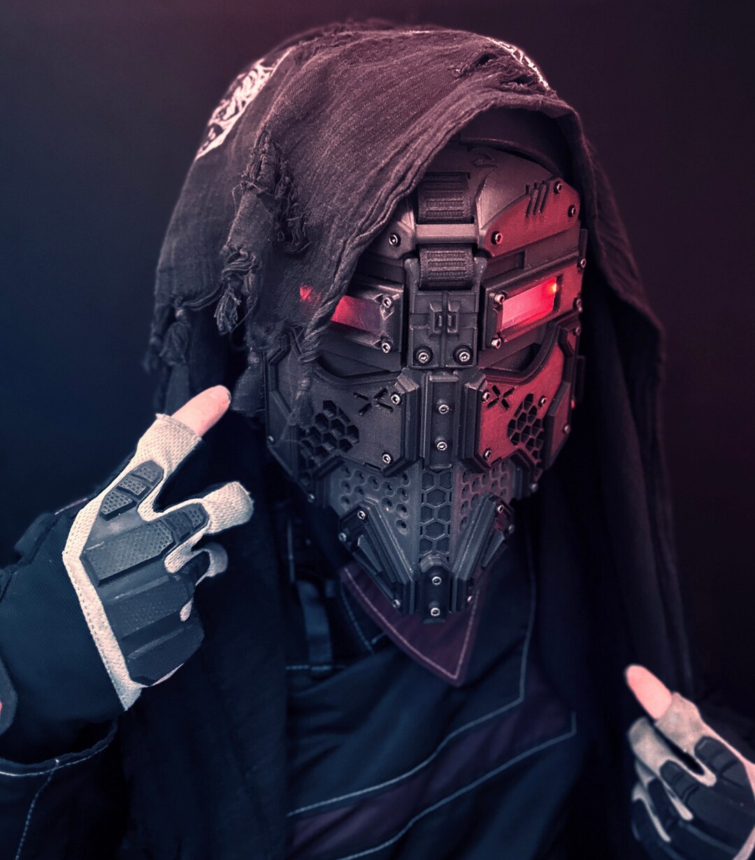 ANTIHERO // V5 : Type - B Standard Edition "noir" Cyber Punk Mask - Etsy