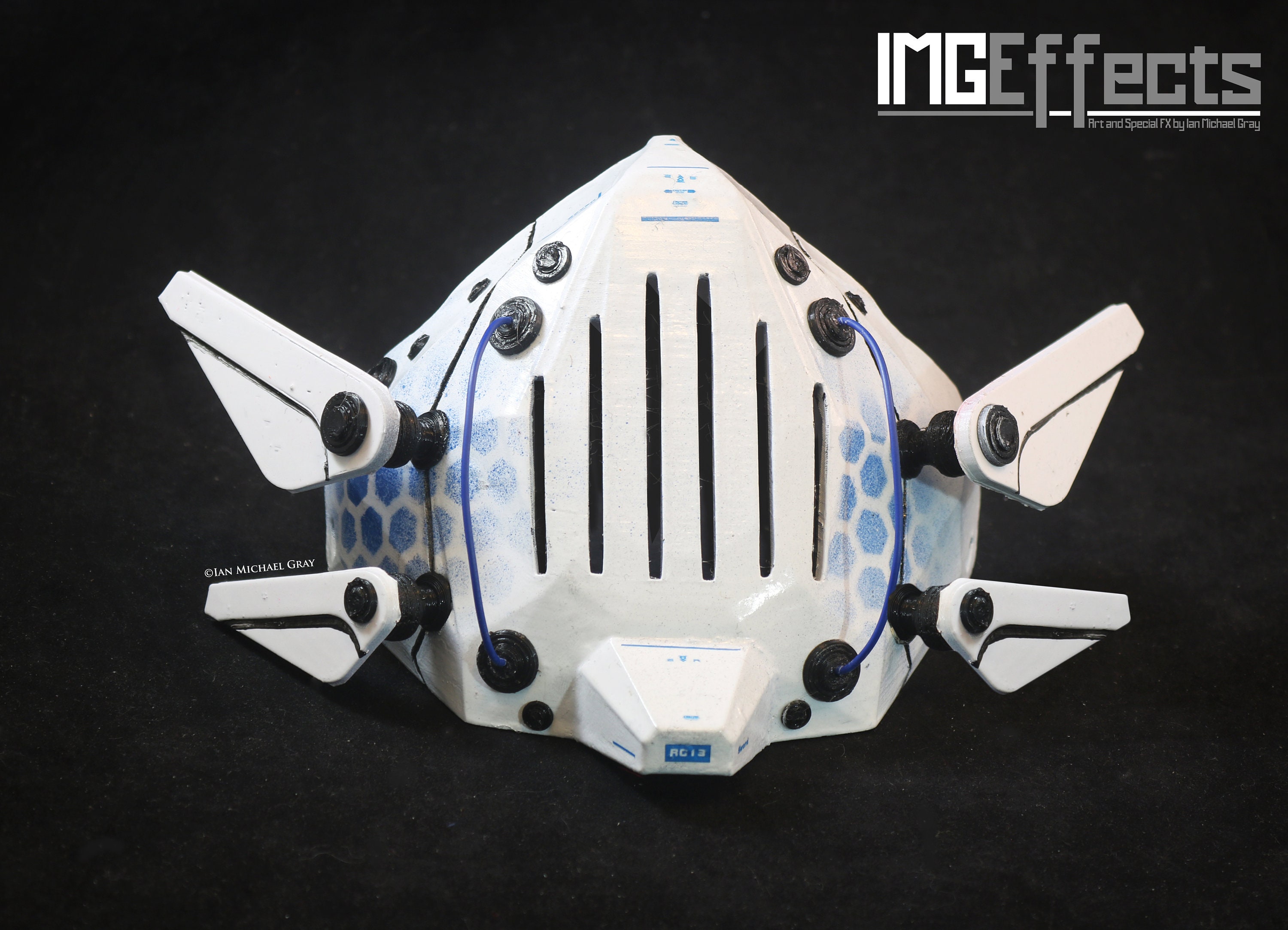 Urban Cyborg Cosplay Mask Sleek White Cyberpunk | Etsy