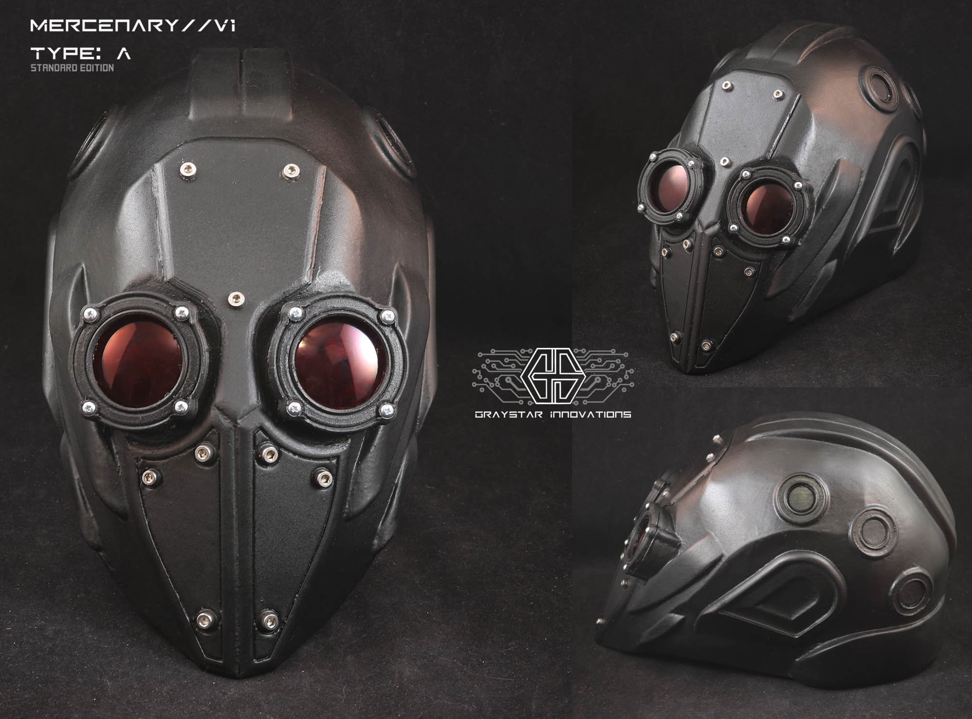 MERCENARY // V1 Type: A Full Helmet Cyberpunk Armor - Etsy