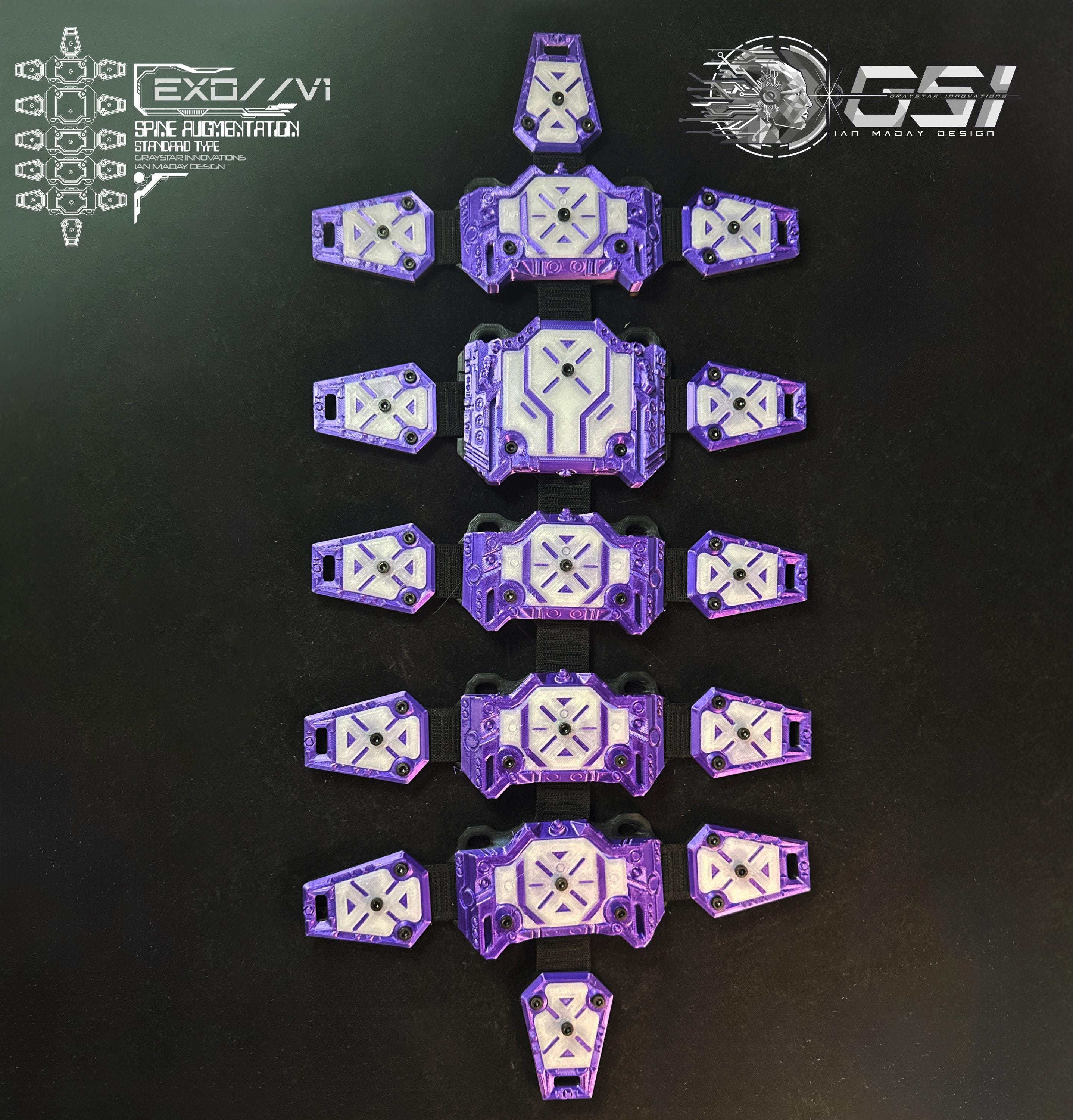 EXO // V1 Universal Cybernetic Spine Armor - Standard Type - Metallic ...