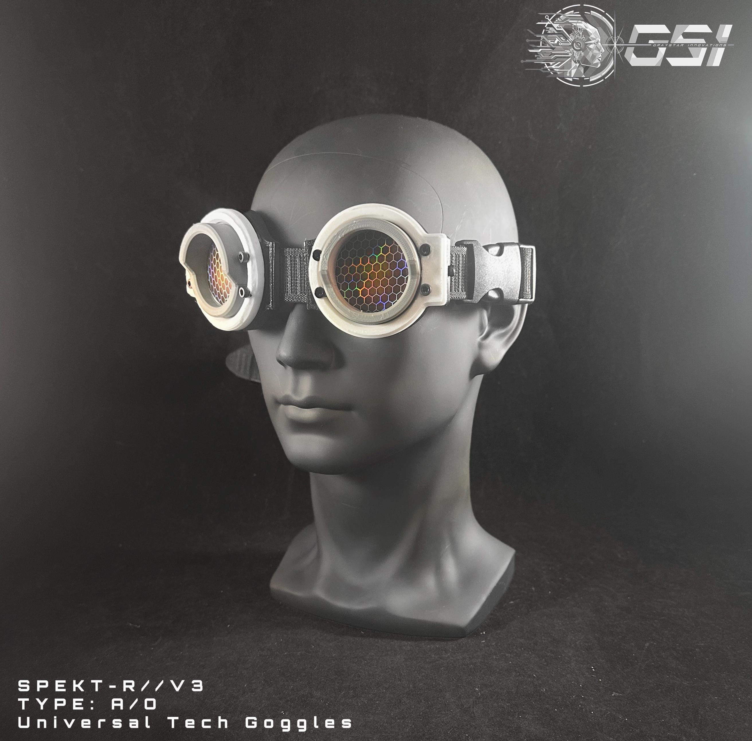 SPEKT-R:V3 - TYPE - C Universal Tech Goggles - White and Grey - Etsy