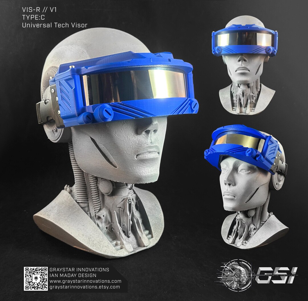 VIS-R // V1 - TYPE - C Universal Tech Goggles - Blue - Etsy