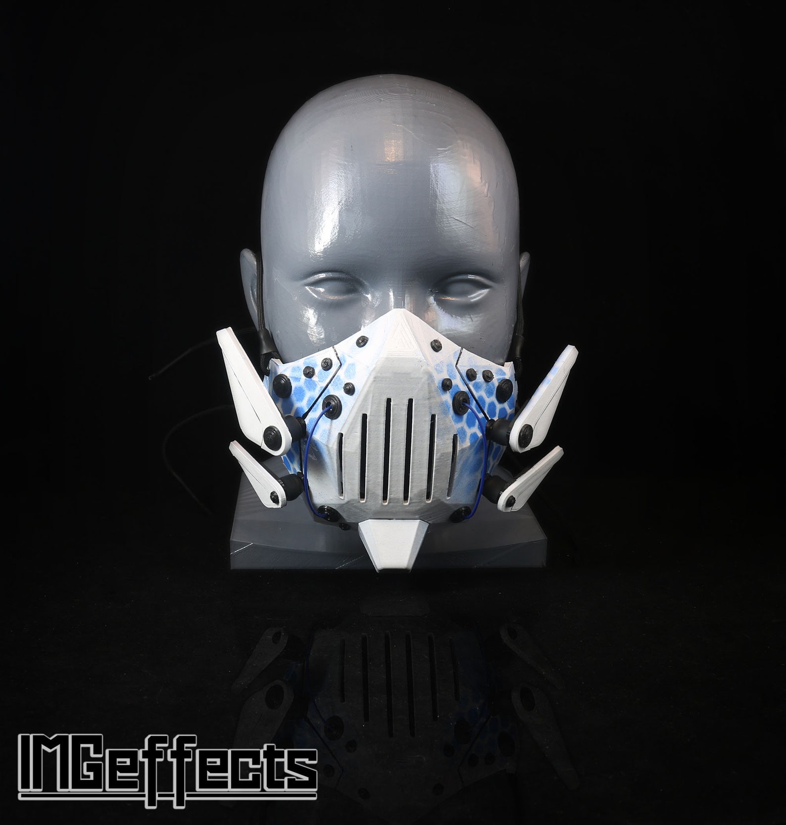 Urban Cyborg Cosplay Mask Sleek White Cyberpunk | Etsy