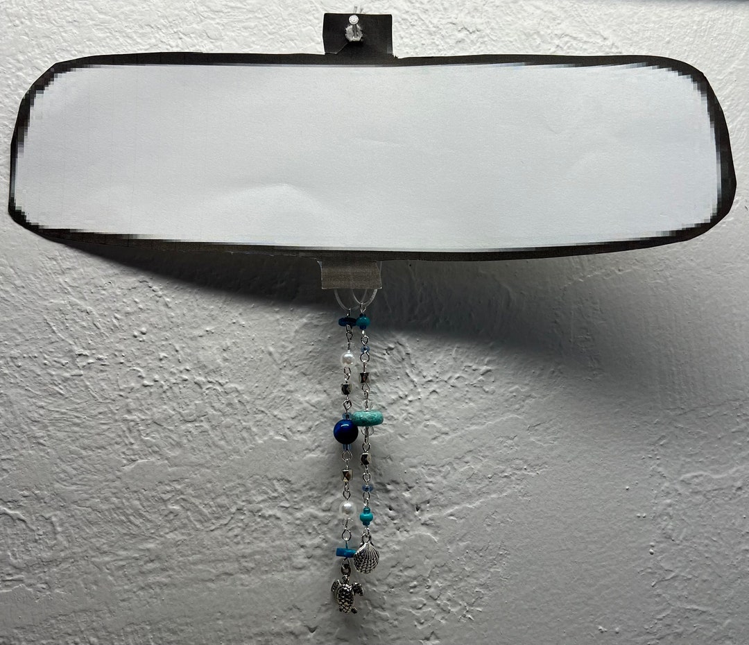 Rear View Mirror Decor With Dangling Boho Beach Themed Charm / Car ...