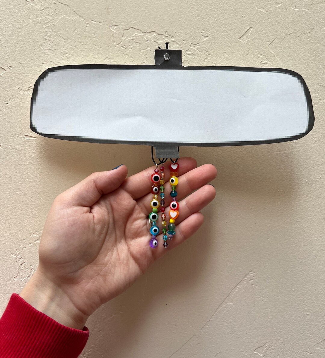 Rear View Mirror Decor With Pride Theme Beads / Evil Eye / Pride ...