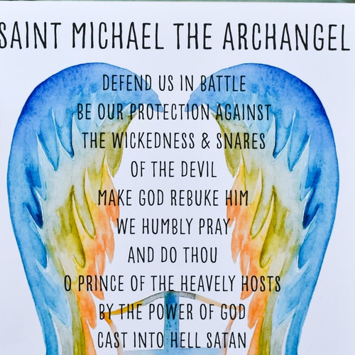 St. Michael Prayer 11x14 Prayer Poster - Etsy
