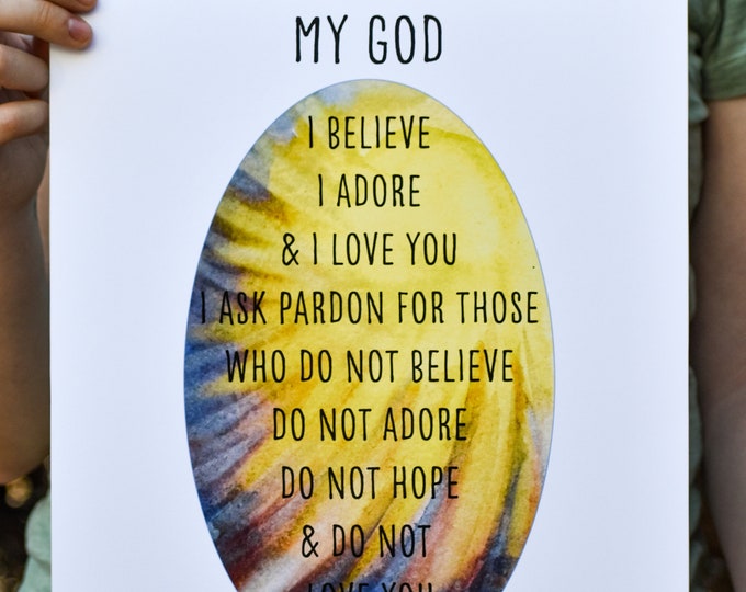 Fatima Prayer - O My Jesus - 11x14 Prayer Poster - Etsy Canada