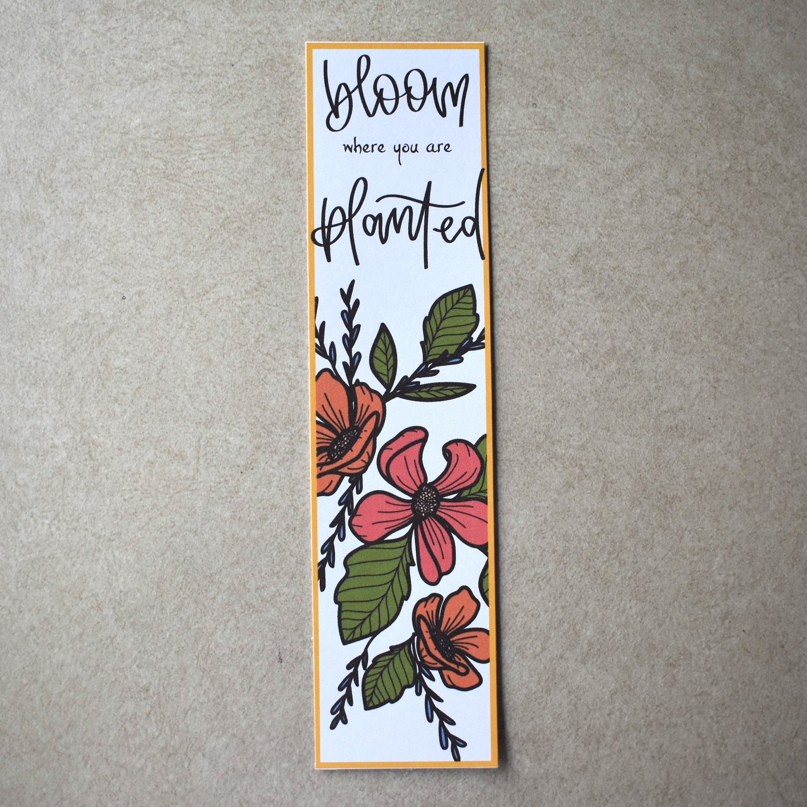 Adventure Bookmarks Nature Inspired Mountains Flowers - Etsy