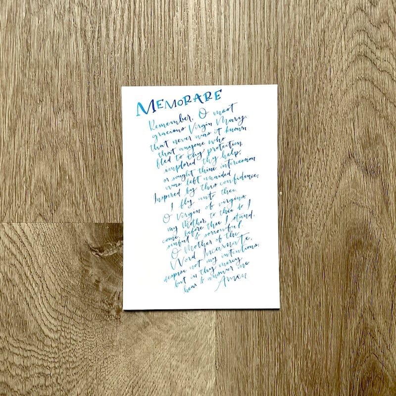 Memorare Prayer Card - Etsy