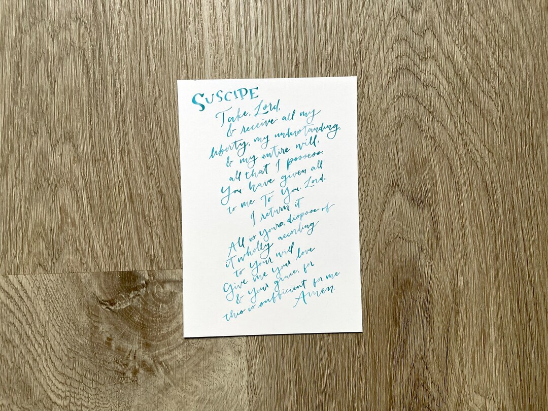 Suscipe Prayer Card - Etsy