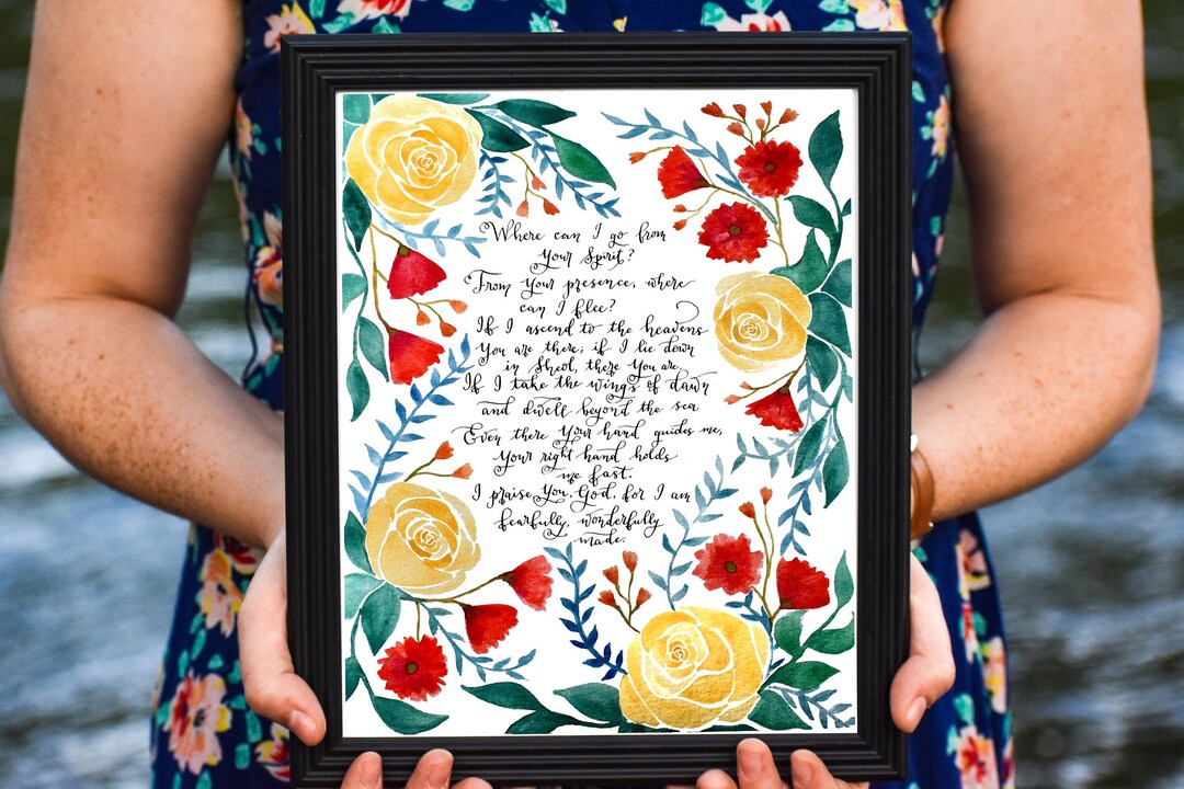 Psalm 139 Art Print Wonderfully Made - Etsy