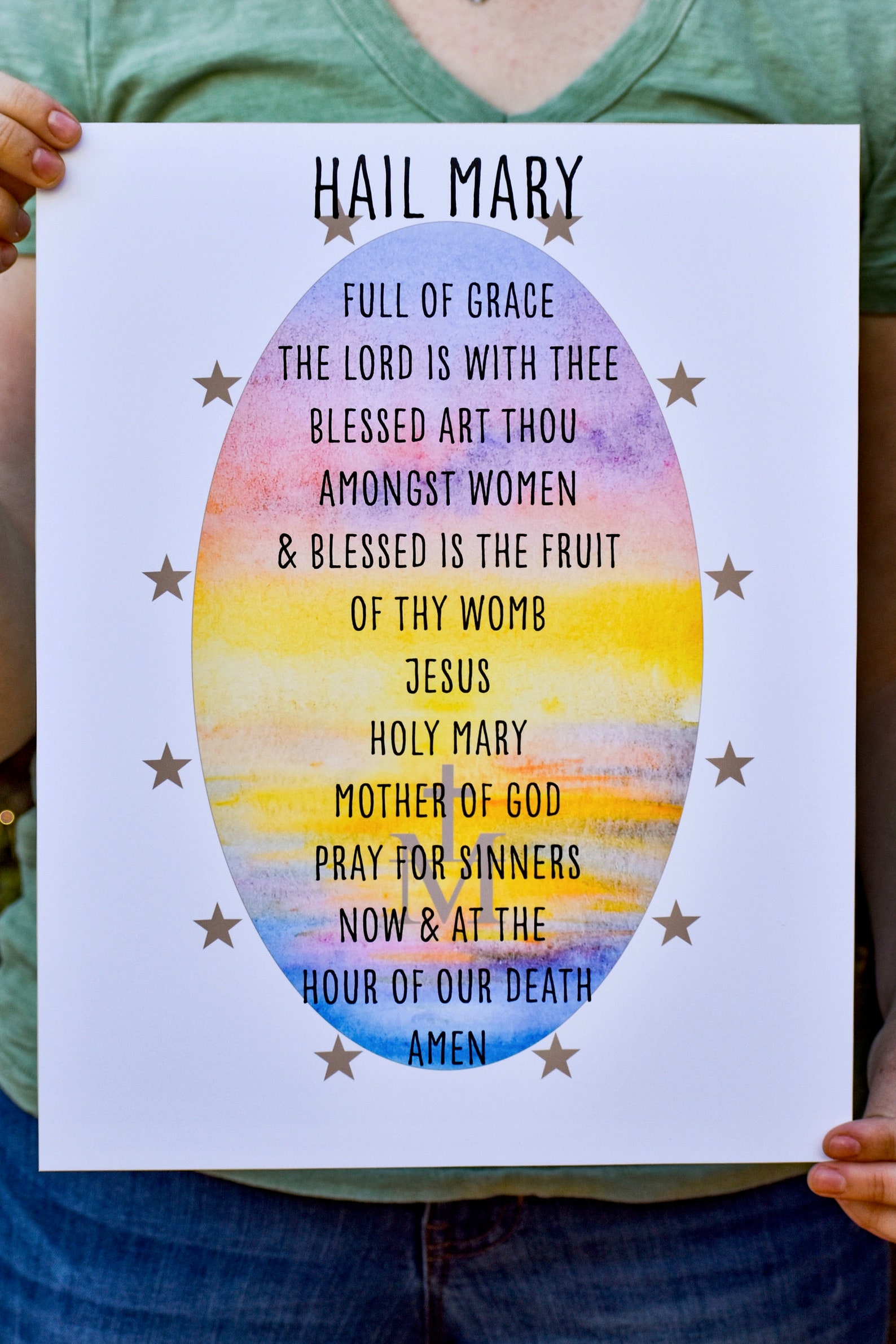 Prayer Poster Combo Our Father Hail Mary Glory Be - Etsy