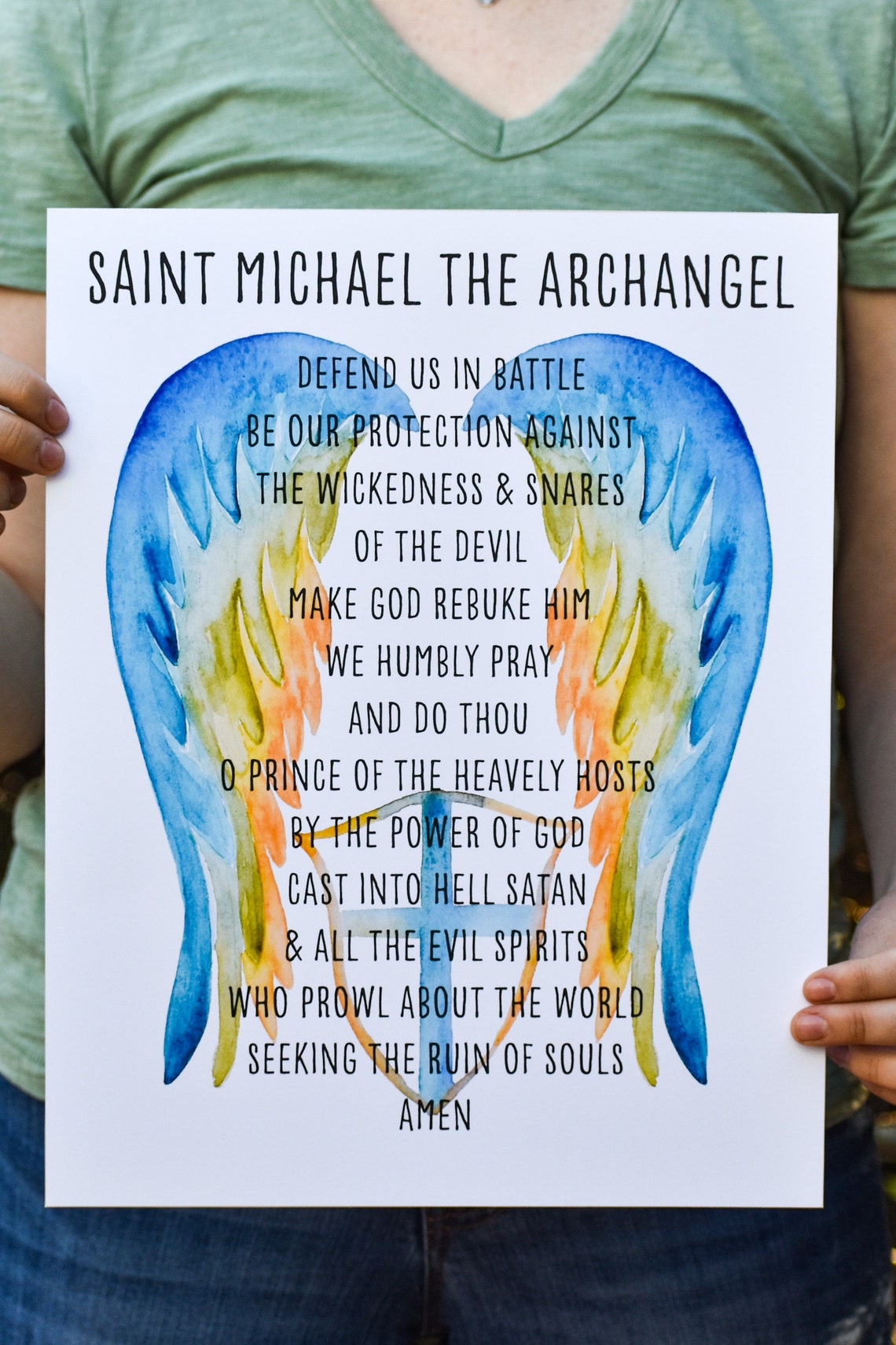 St. Michael Prayer 11x14 Prayer Poster - Etsy