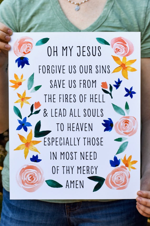 Oh My Jesus Prayer Lord's Prayer Our Father Poster By Classically