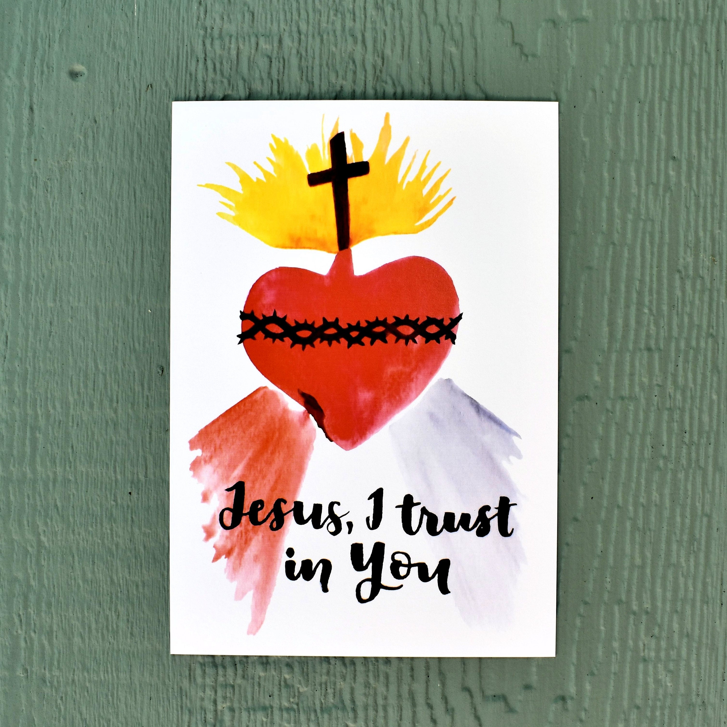 Sacred Heart of Jesus Divine Mercy Jesus I trust in You | Etsy
