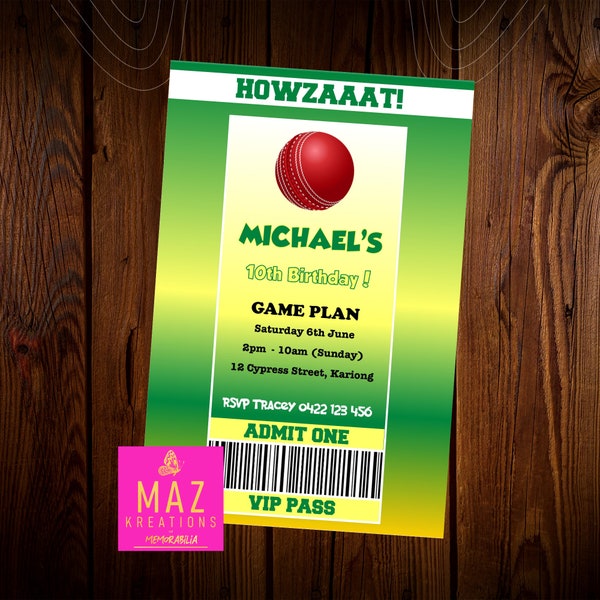 Cricket Themed Birthday Invitation - Etsy