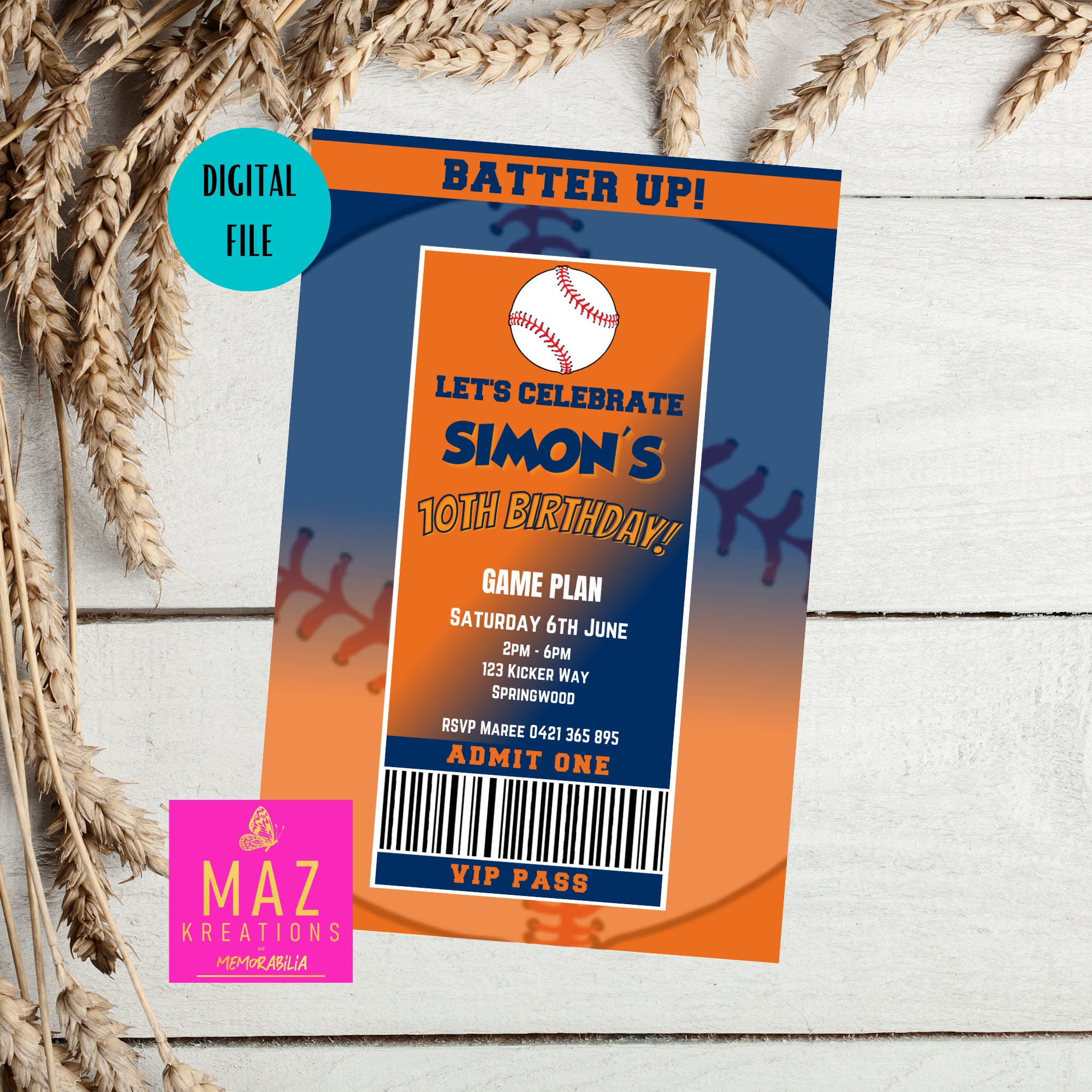 Astros - Baseball Themed Birthday Invitations - DIGITAL PRINT - Etsy