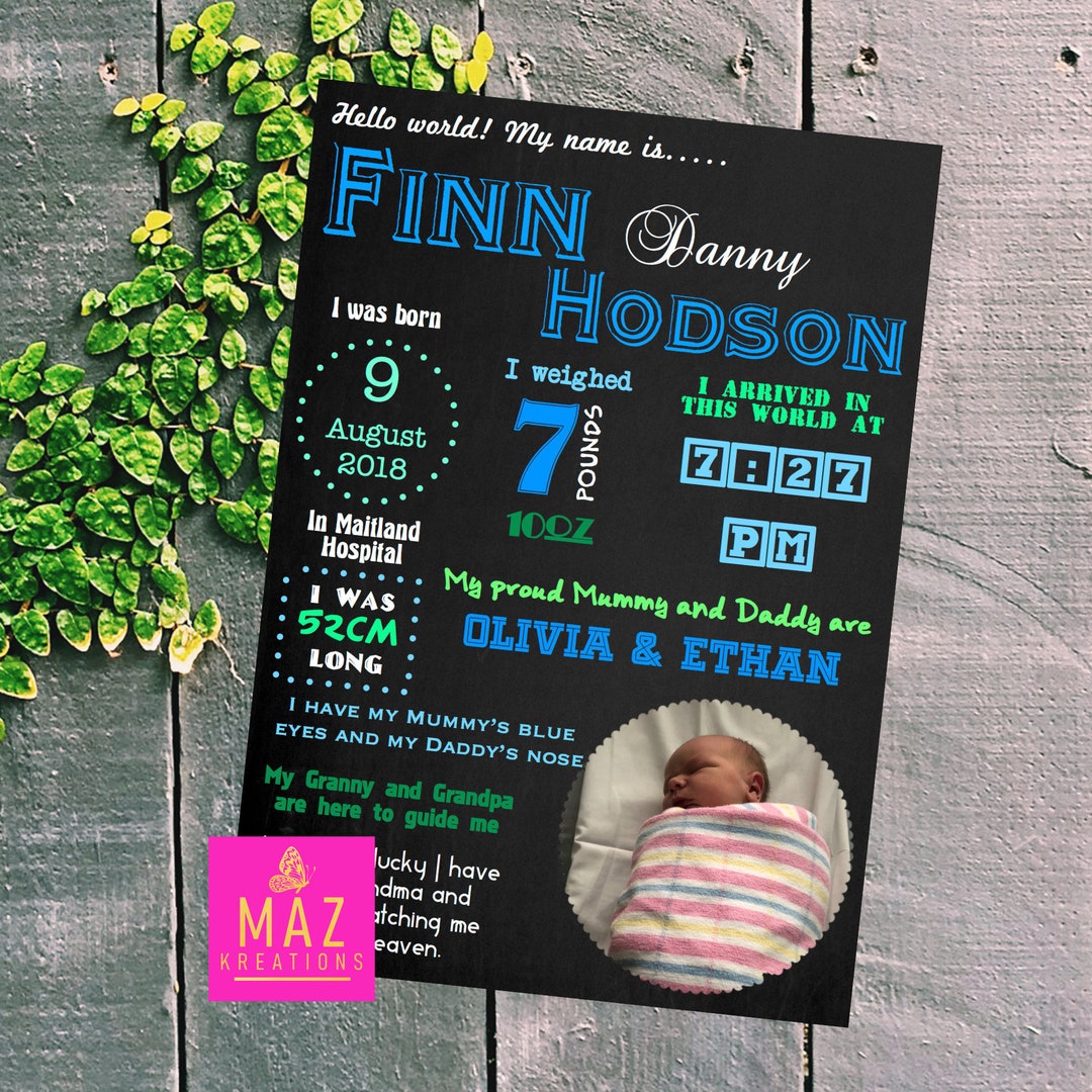 New Born Poster Boy DIGITAL PRINT - Etsy