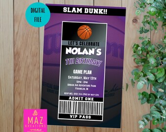 Los Angeles Lakers - Basketball NBA Themed Birthday Invitations ...