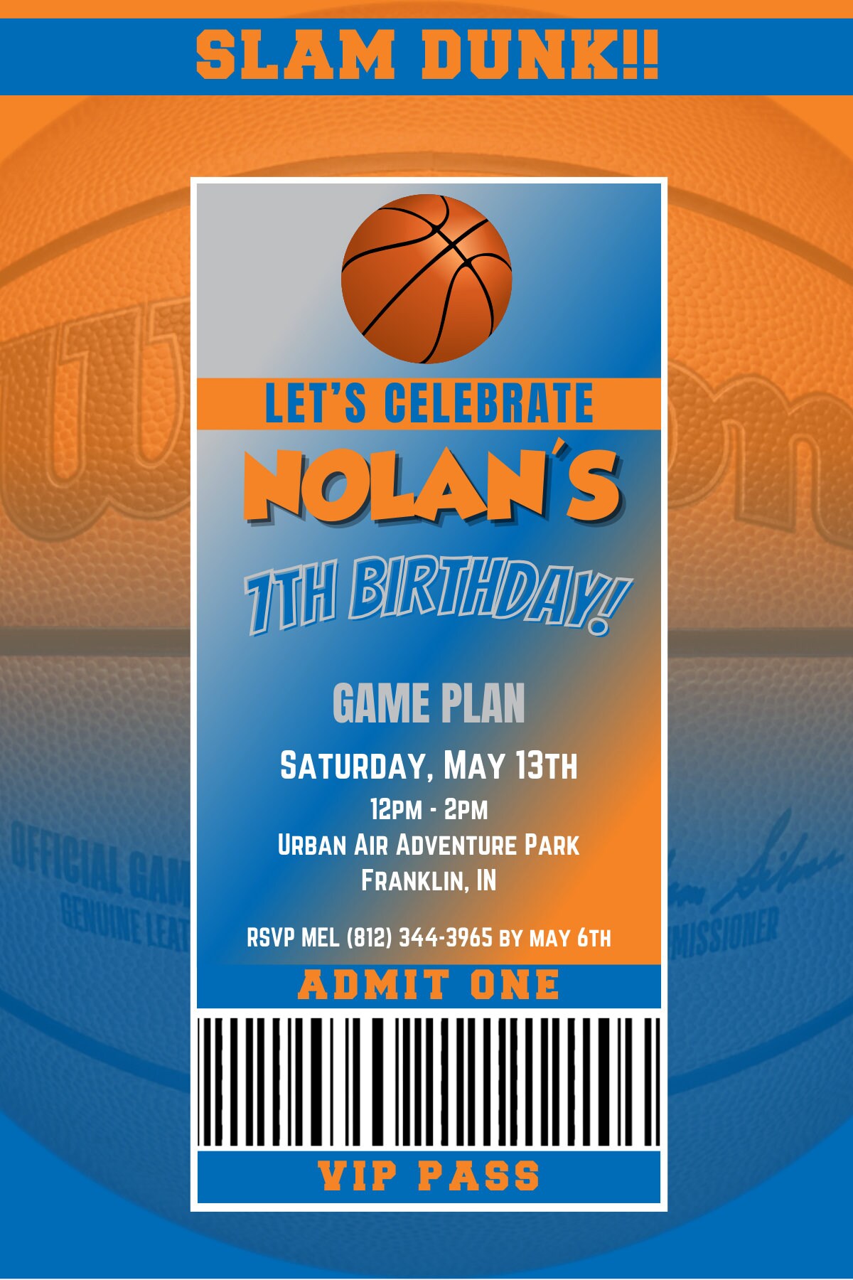 New York Knicks - Basketball NBA Themed Birthday Invitations - DIGITAL ...