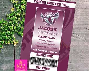 Manly Birthday Invitation - Etsy