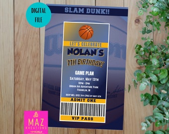 Los Angeles Lakers - Basketball NBA Themed Birthday Invitations ...