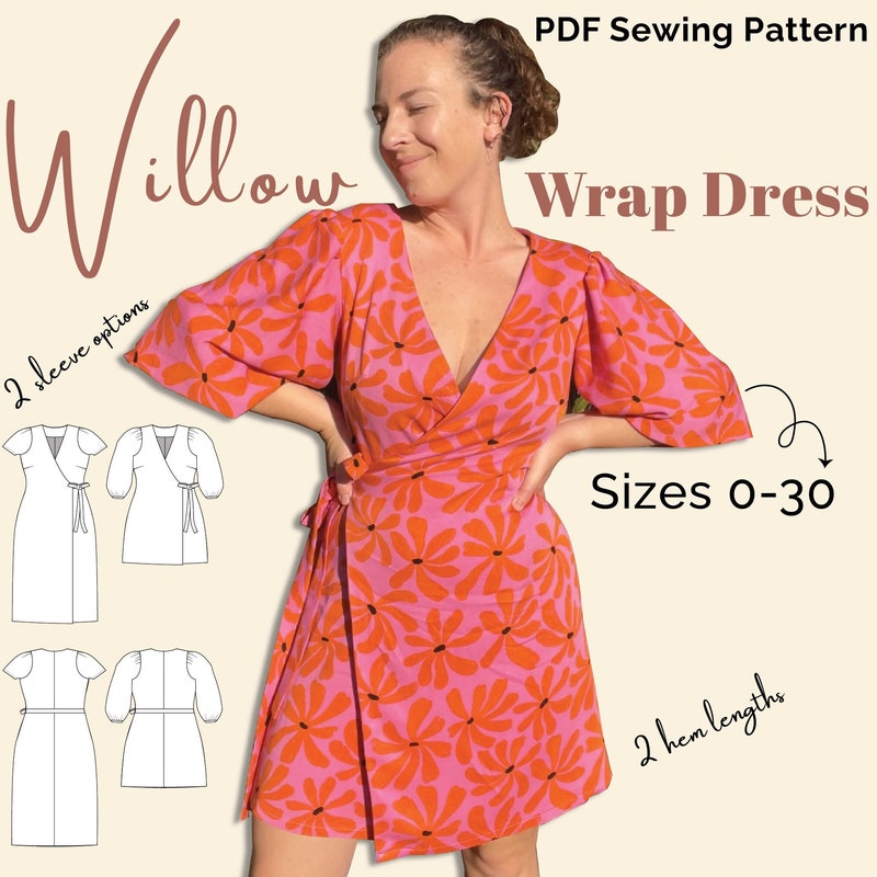 Wrap Dress Sewing Pattern - Etsy