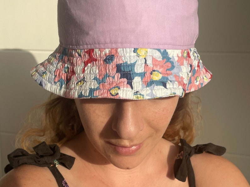 Blake Bucket Hat Pdf Sewing Pattern Ponytail Option 2 Brim - Etsy Australia