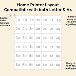Sewing Pattern PDF Tiling Templates | Letter, A4, A0 & Projector ...