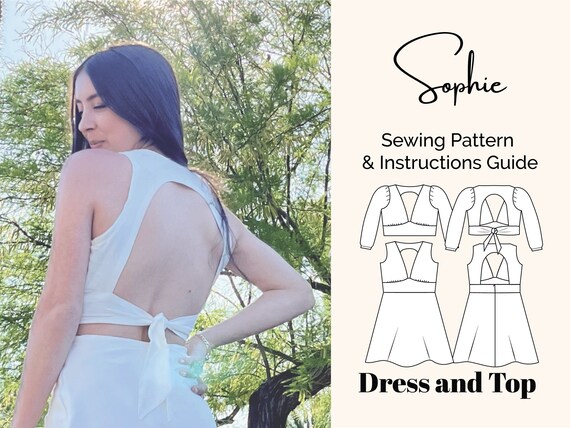 Sophie PDF Sewing Pattern With 4 Variations Dress and Crop - Etsy