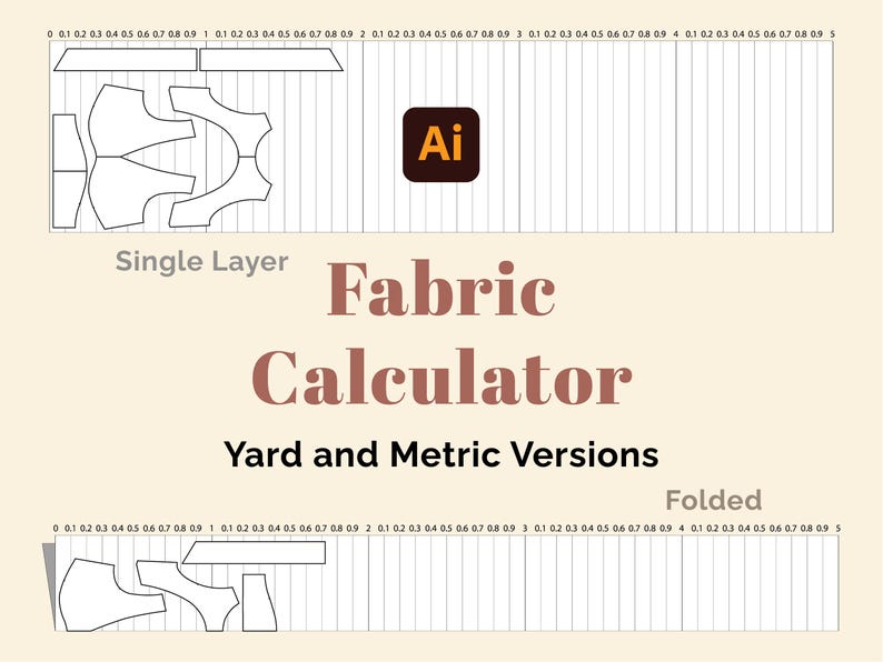 Adobe Illustrator Fabric Calculator | Sewing Pattern Tool (yard ...