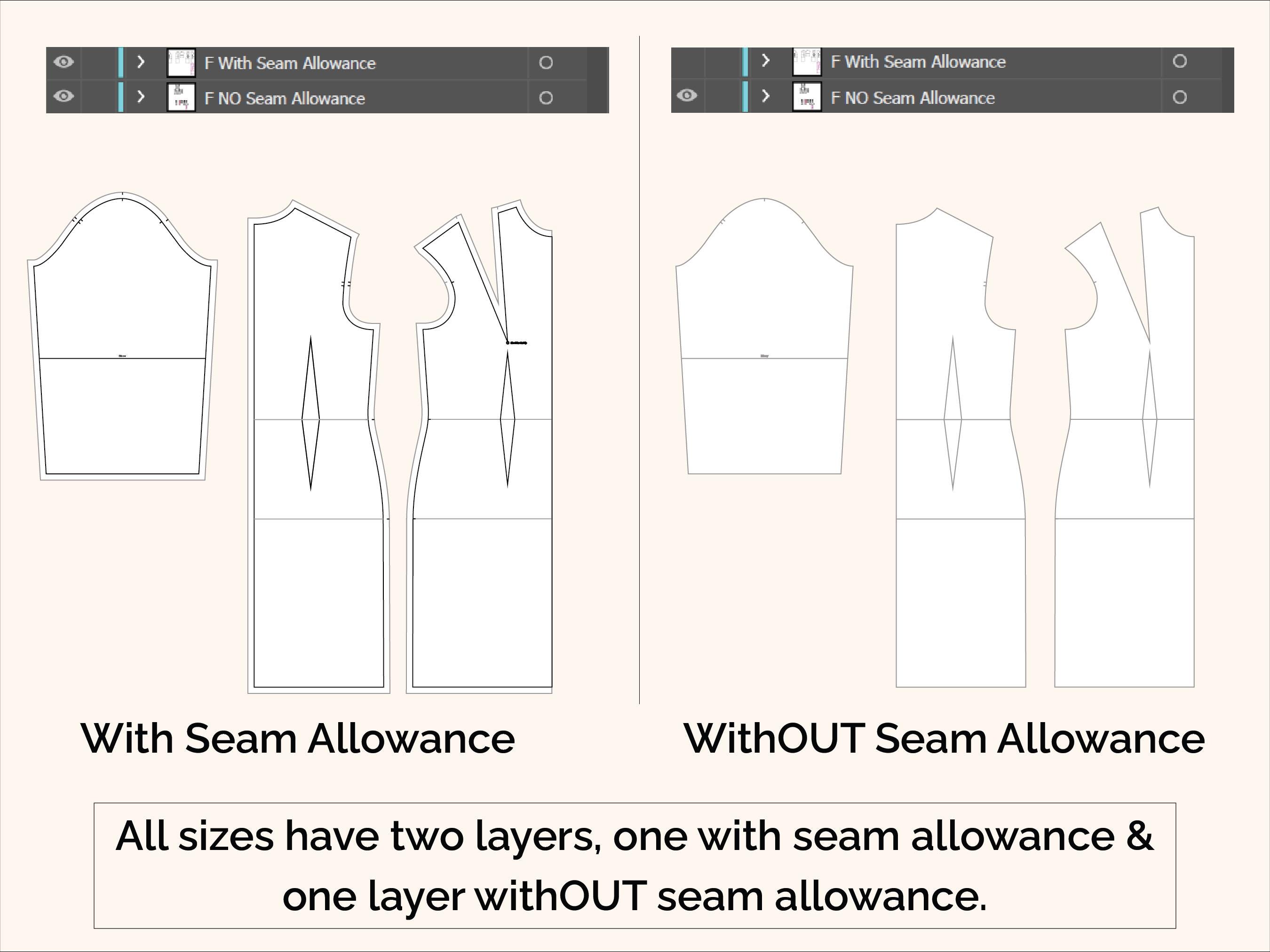 Sewing Pattern Blocks | Sizes 0-30 | Slopers for Patternmaking | Letter ...